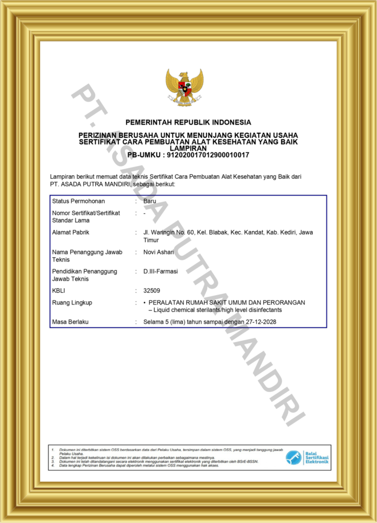 legalitas - PT. ASADA PUTRA MANDIRI